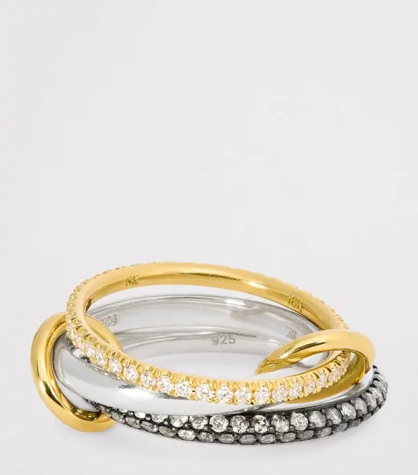 SPINELLI KILCOLLIN Mixed Gold And Diamond Zodiac Ring