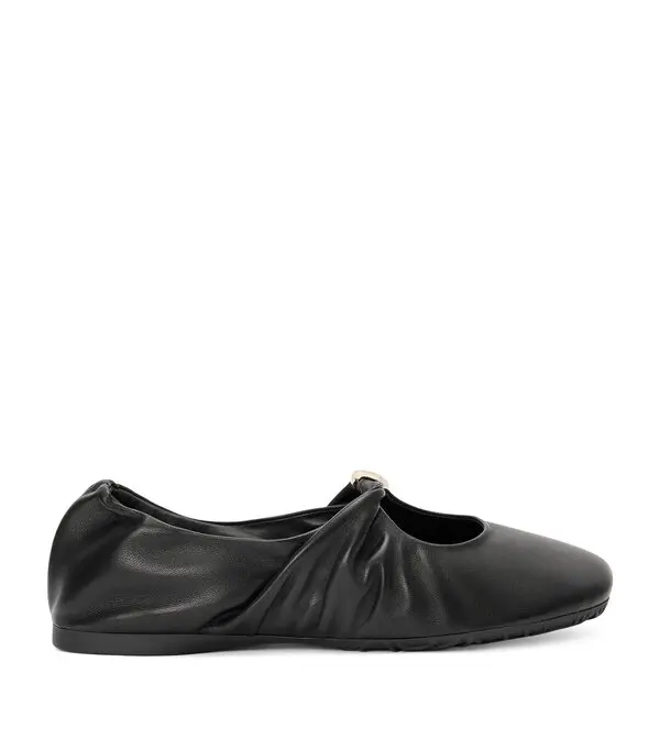 Loewe Leather Pebble Soft Ballet Flats - Black