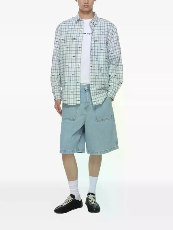 Maison Kitsuné Check-print Long-sleeve Shirt