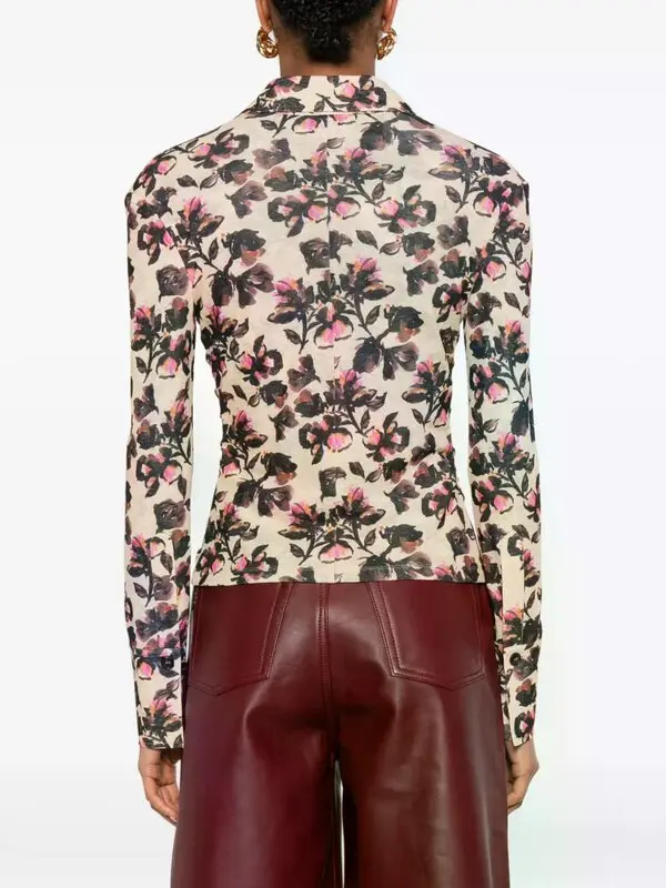 Nanushka Floral Print Long-sleeved Shirt