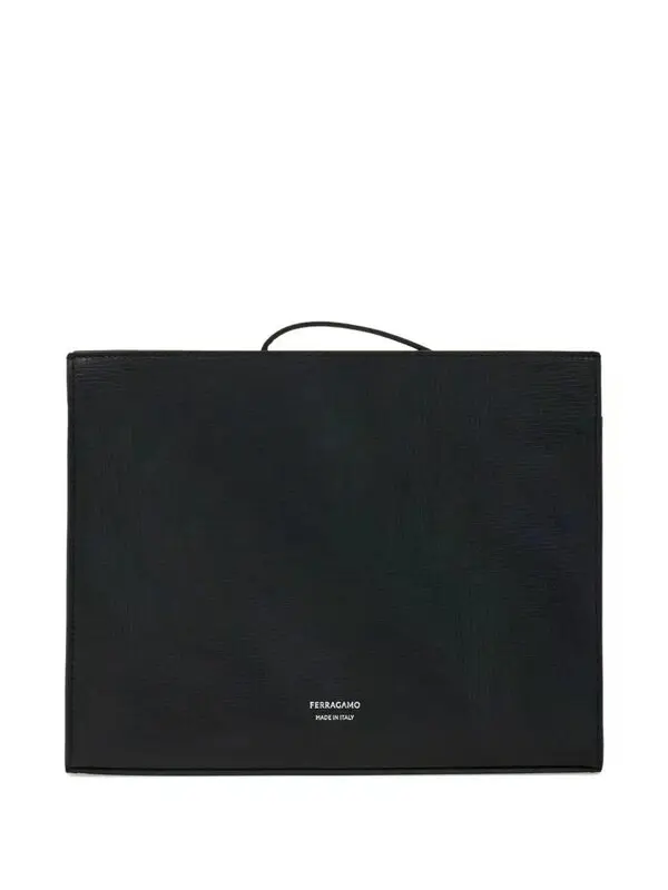FERRAGAMO Gancini Clutch Bag - Black