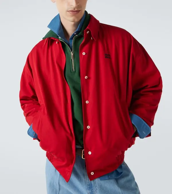 Miu Miu Cotton Poplin Blouson Jacket