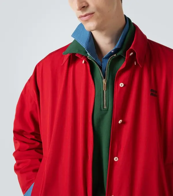 Miu Miu Cotton Poplin Blouson Jacket