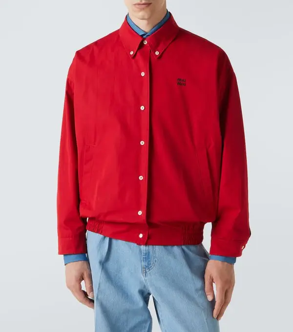 Miu Miu Cotton Poplin Blouson Jacket