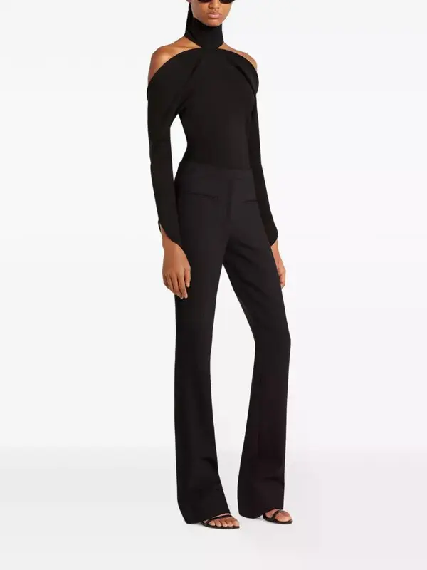 COURREGES High-neck Cold-shoulder Top