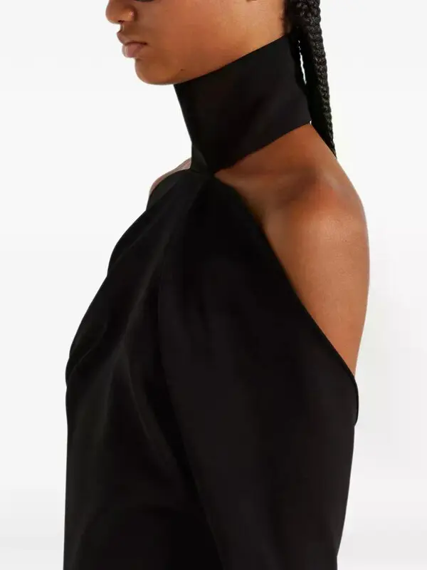 COURREGES High-neck Cold-shoulder Top