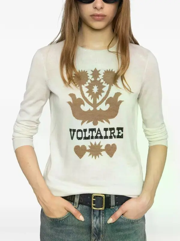 Zadig&Voltaire Teissa Floral Embellished Sweater - Neutrals