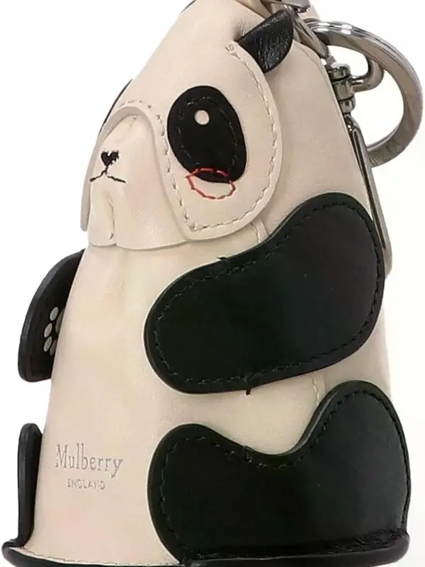 Mulberry Panda-shaped Leather Keyring