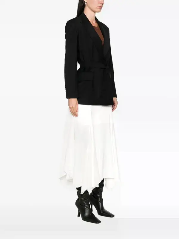 Max Mara Belted Peak Lapel Blazer