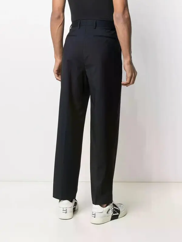 Valentino Garavani Tailored Wool-mohair Blend Trousers - Blue