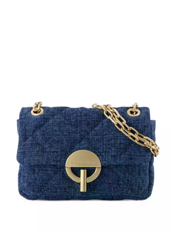 Vanessa Bruno Nano Moon Quilted Chain Shoulder Bag - Blue