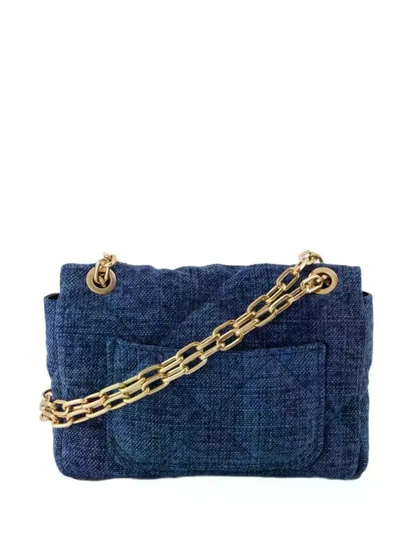 Vanessa Bruno Nano Moon Quilted Chain Shoulder Bag - Blue