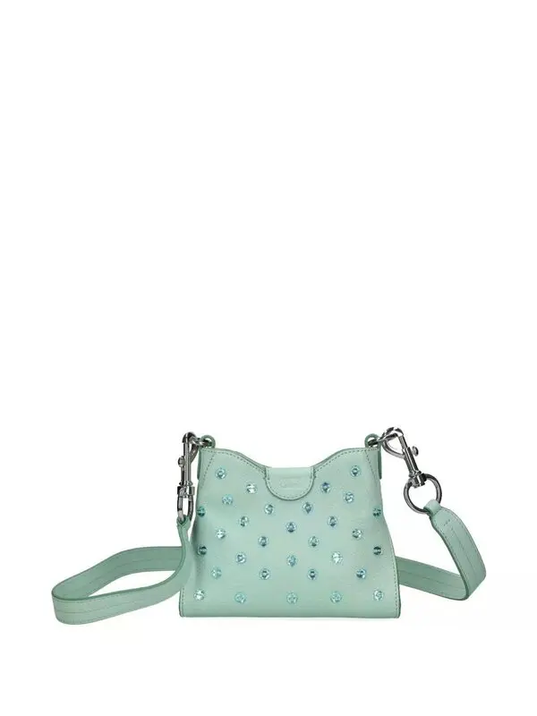 See By Chloé Crystal-embellished Leather Crossbody Bag - Blue