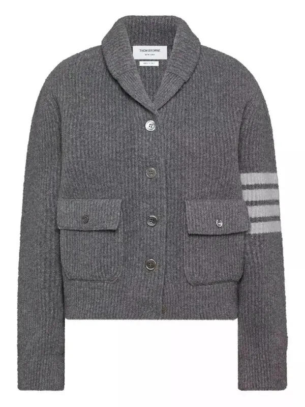 Thom Browne 4-bar Shawl-collar Bomber Jacket