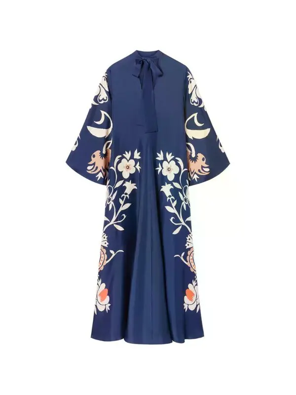 La DoubleJ Bell-sleeve Floral Maxi Dress