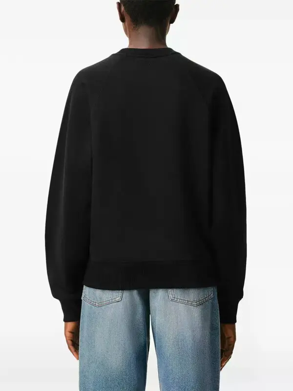 AMI Paris De Coeur Cotton Sweatshirt - Black