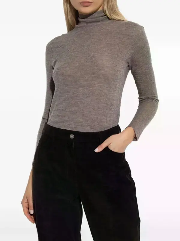LISA YANG Carolyn Turtleneck Long-sleeve Top - Neutrals