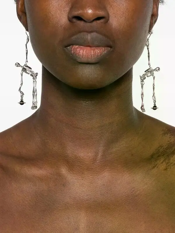 VIVIENNE WESTWOOD Tone Skeleton Pendant Earrings