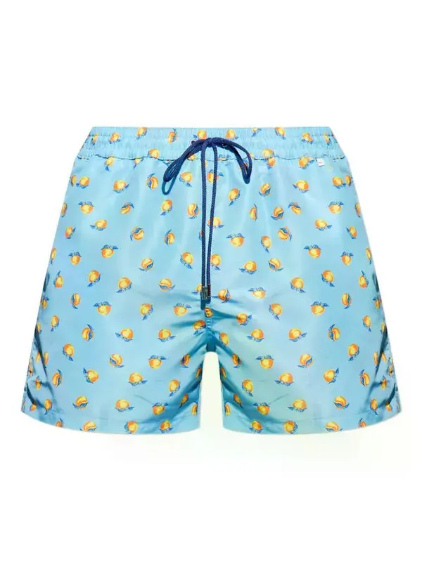 Paul Smith Peach-print Swim Shorts - Blue
