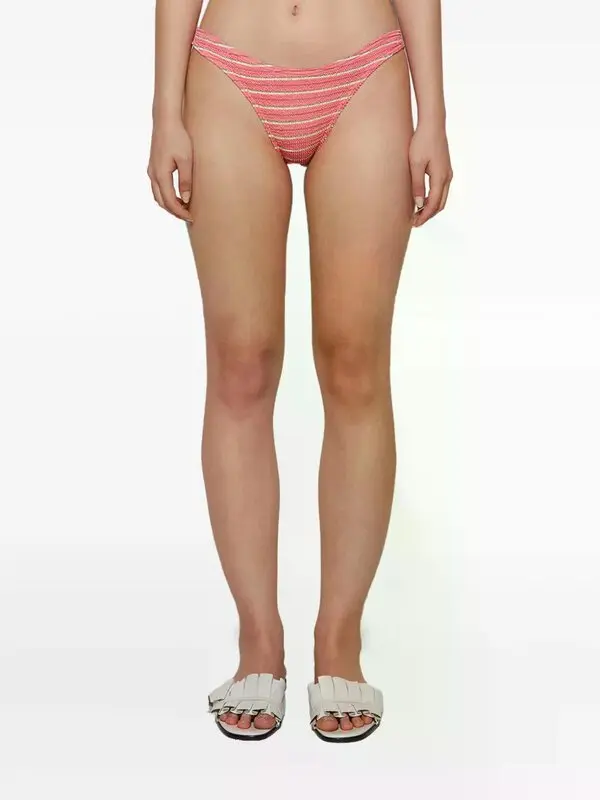 Bond Eye Sign Stripe-ribbed Bikini Bottom