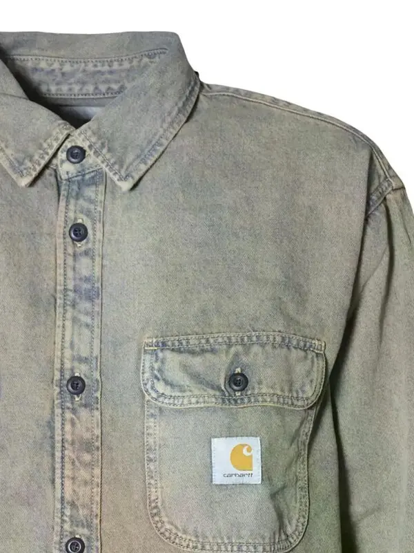 Carhartt Work In Progress Logo-patch Denim Shirt