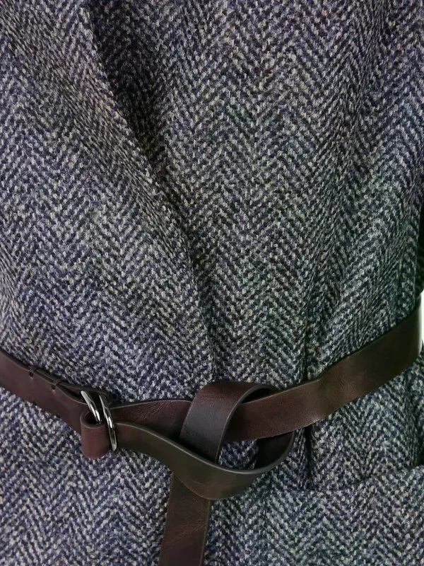 Brunello Cucinelli Herringbone Belted Blazer