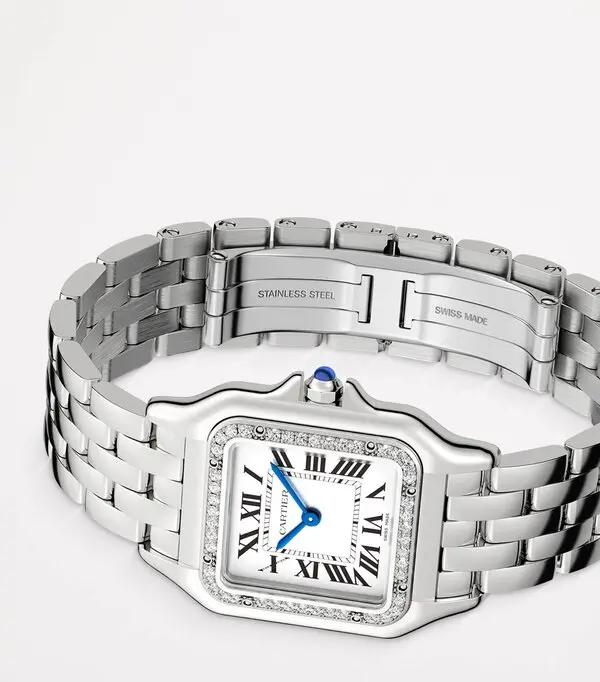 Cartier Panthère De Stainless Steel And Diamond Watch