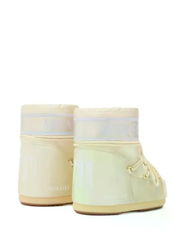 Moon Boot Ivory Satin Effect Lace-up Boots - Neutrals