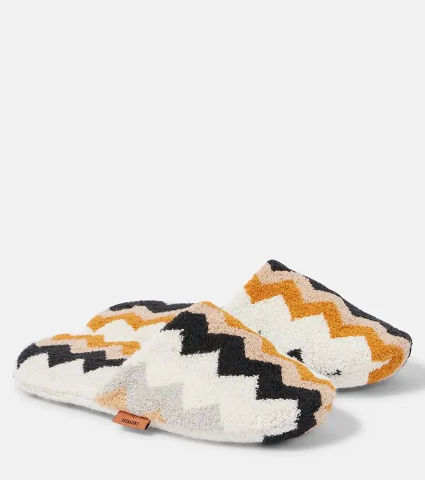 Missoni Best Zigzag Cotton Terry Slippers - Multicoloured