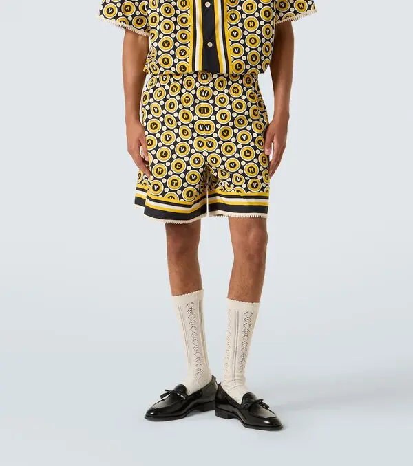 Valentino Garavani Printed Cotton Poplin Shorts