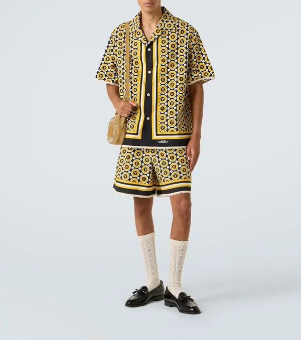 Valentino Garavani Printed Cotton Poplin Shorts