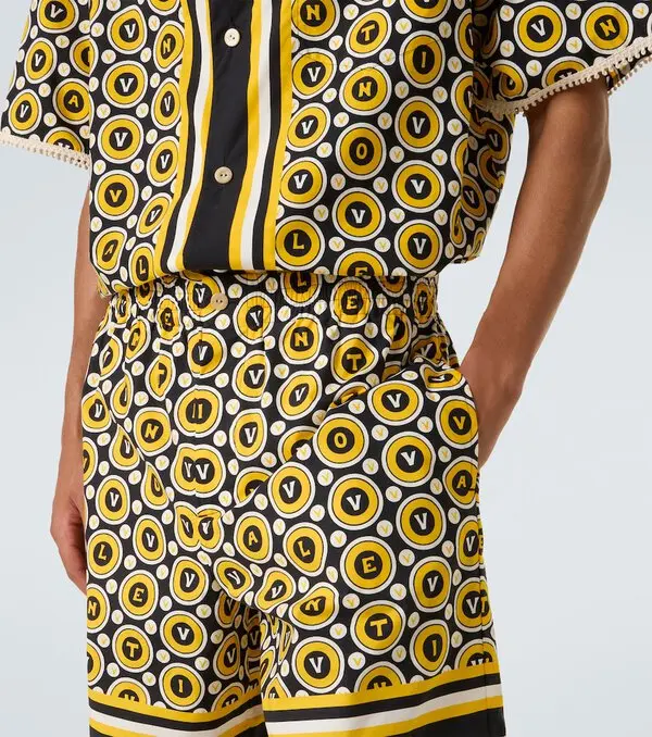 Valentino Garavani Printed Cotton Poplin Shorts