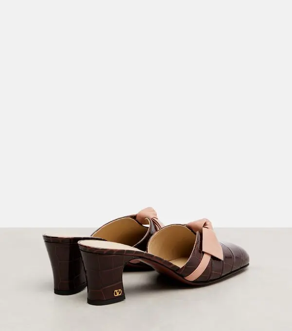 Valentino Garavani Knot Detailing Leather Mules