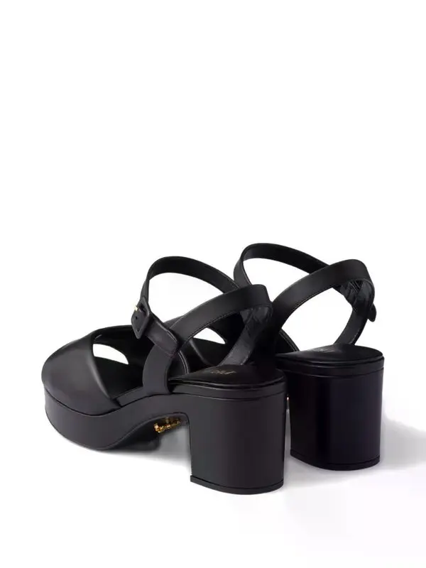 Prada Padded Nappa Leather Platform Sandals