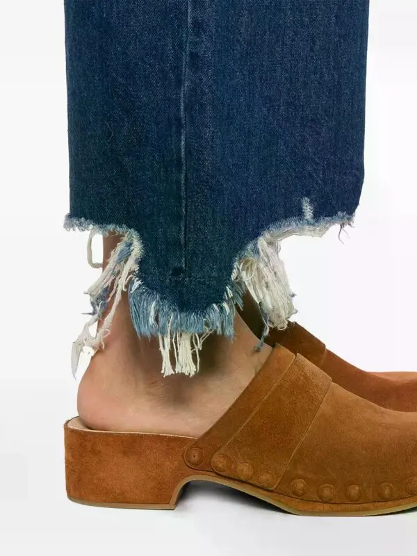 Chloé Cropped Wide-leg Jeans With Raw-cut Hem