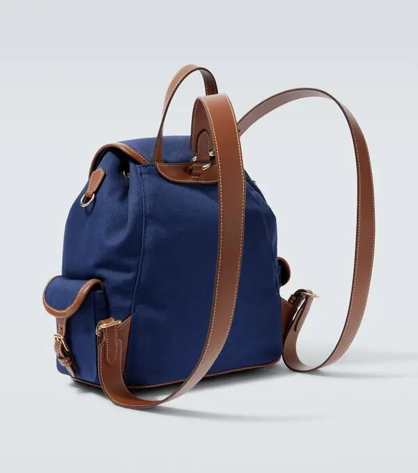Miu Miu Leather-trimmed Canvas Backpack