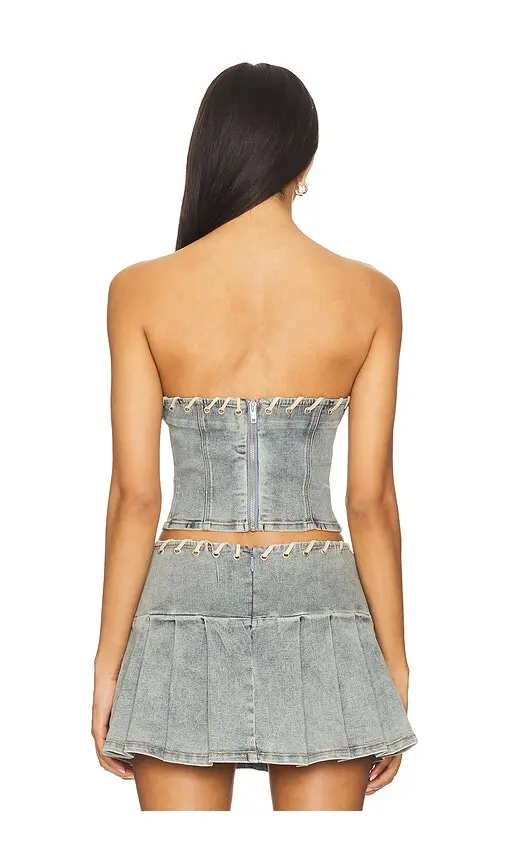 BY.DYLN Davia Corset With Grommet Detailing