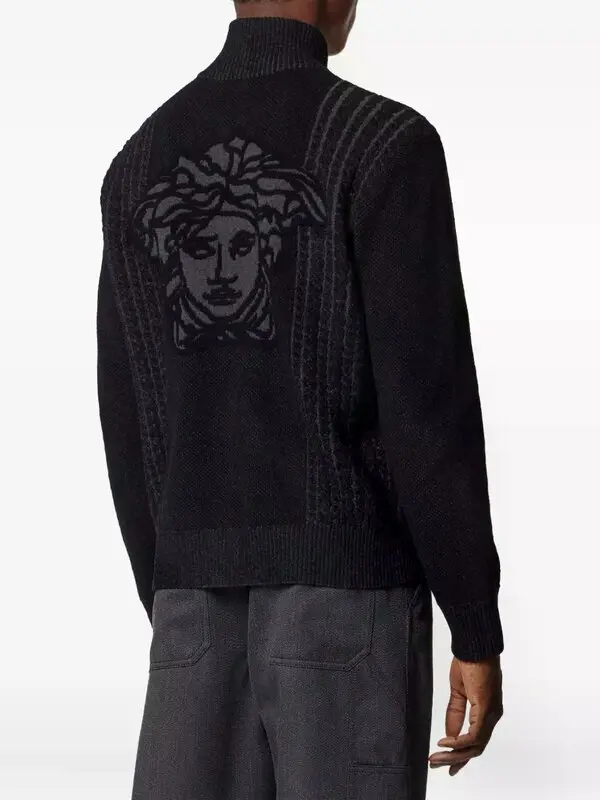 Versace Medusa Zip Cardigan