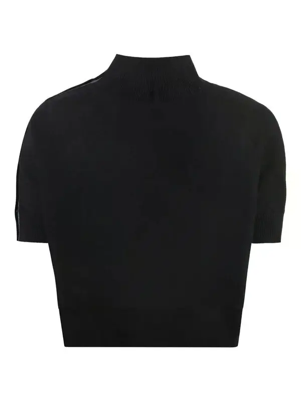 Pinko High Neck T-shirt With Shoulder Button Fastening
