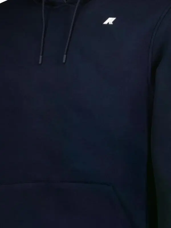 K-WAY Spacer-fabric Hooded Sweatshirt - Blue