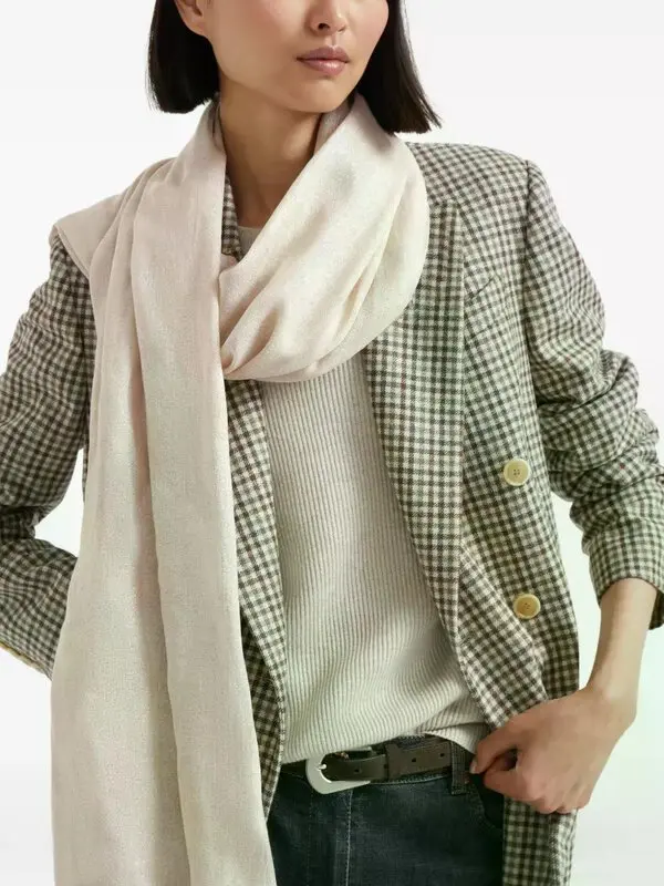 Brunello Cucinelli Fringed Sparkling Scarf