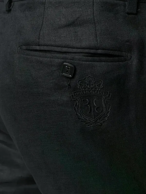 BILLIONAIRE Embroidered Crest Tailored Trousers