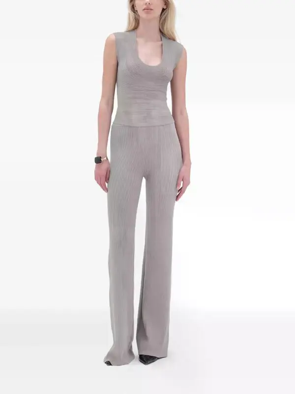 Remain Birger Christensen Ribbed Knit Trousers - Grey