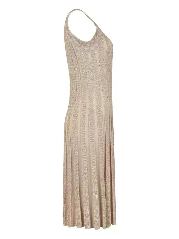 D.exterior Embellished Pleated Dress