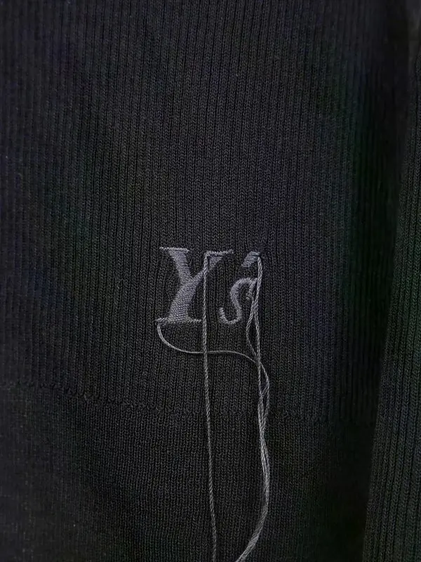 Y’s Ribbed Knit Turtleneck With Embroidered Logo
