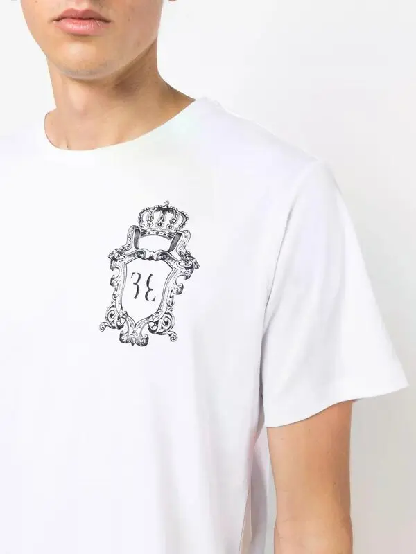 BILLIONAIRE Embroidered-logo Detail T-shirt - White