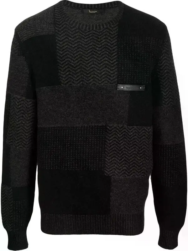BILLIONAIRE Chest Logo-patch Knit Jumper
