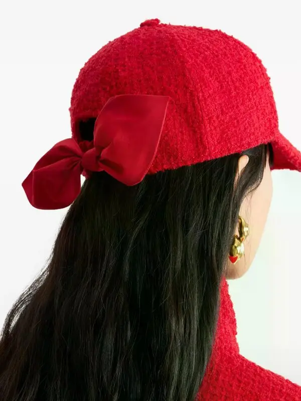 PATOU Bow Tweed Baseball Cap