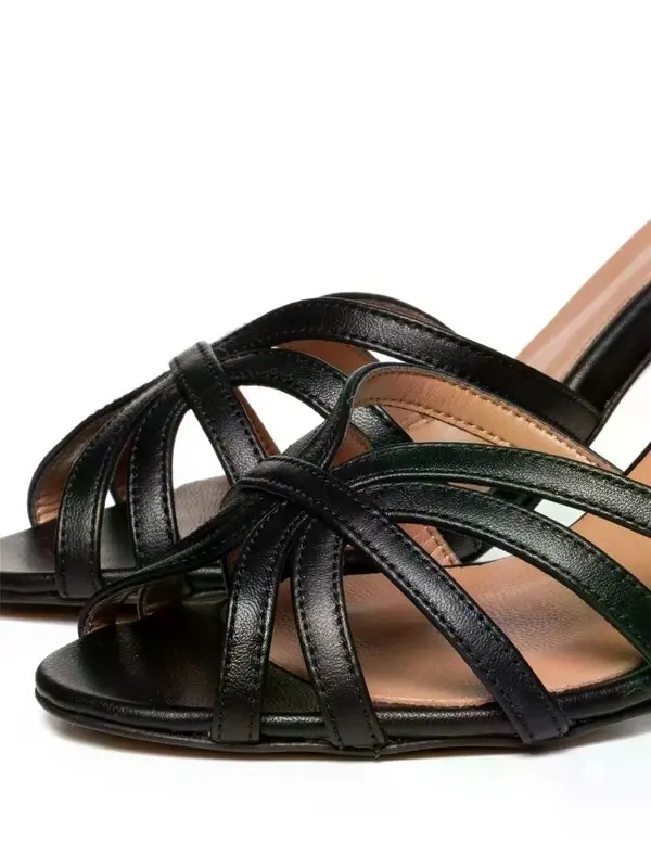 POCHE PARIS 80mm Lilou Ankle-strap Sandals - Brown