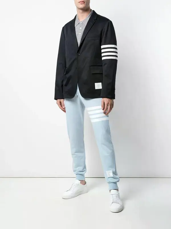 Thom Browne Four-bar Detailed Track Pants - Blue